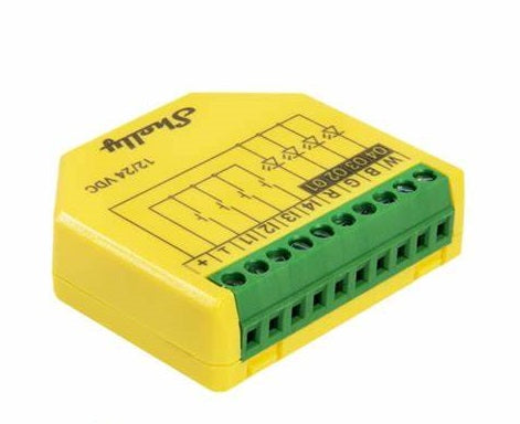 Shelly Plus RGBW PM WiFi Controller for RGB and RGBW LED Strips